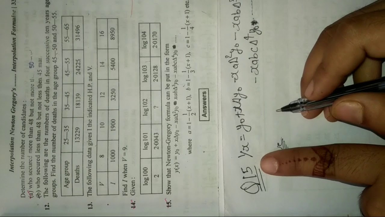 Numerical analysis 15 question proof Newton's Gregory formula - YouTube