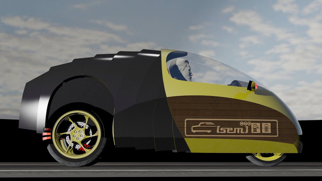 Tilting trike with motorcycle wheels, hub motors - YouTube