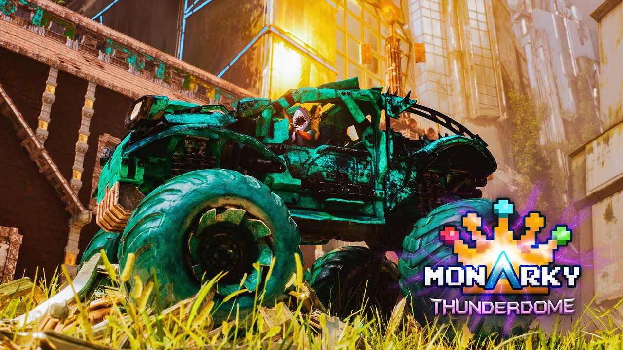 Racing 50 Creators in Battle Rigs on the Monarky Thunderdome in ARK ...