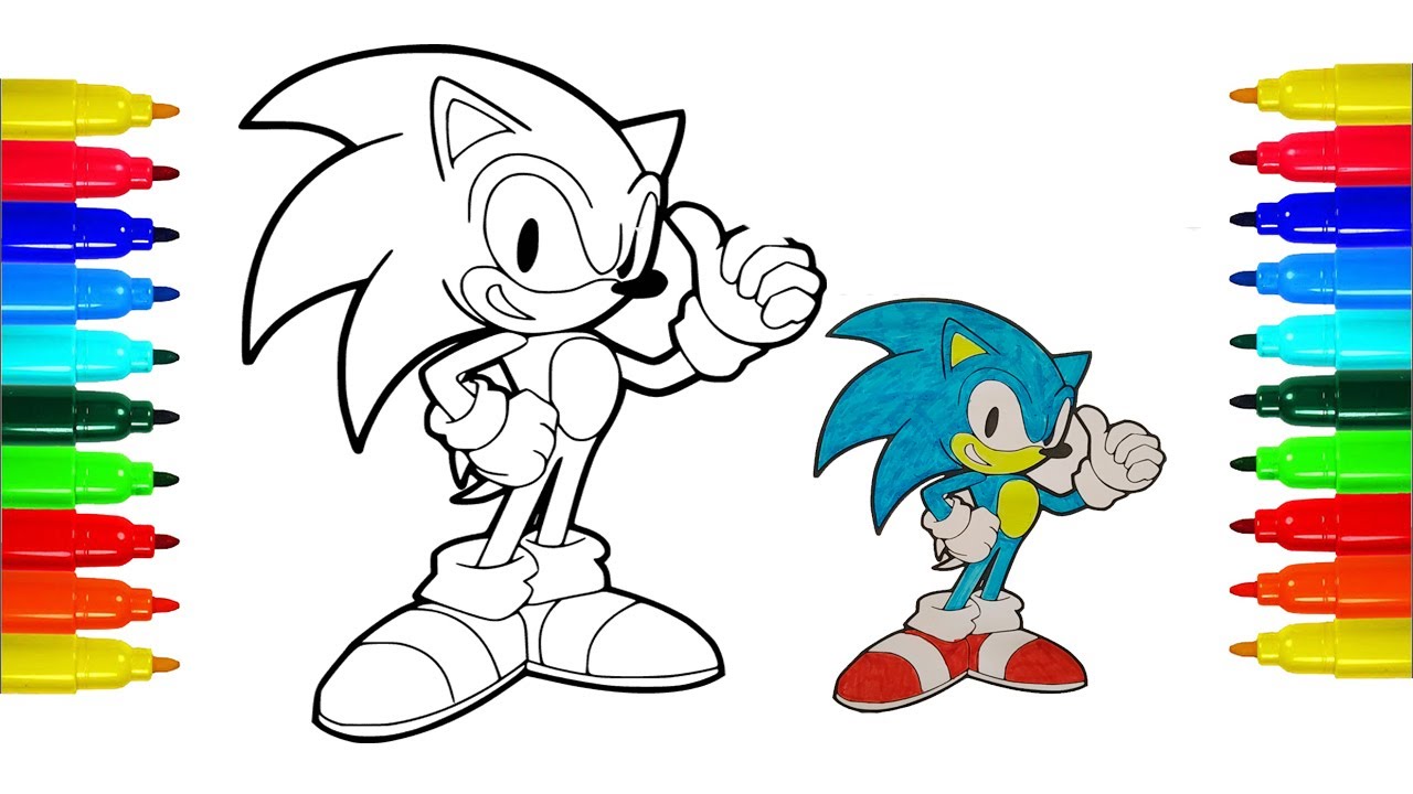 Sonic Coloring Pages نقاشی و رنگ آمیزی سونیک Youtube