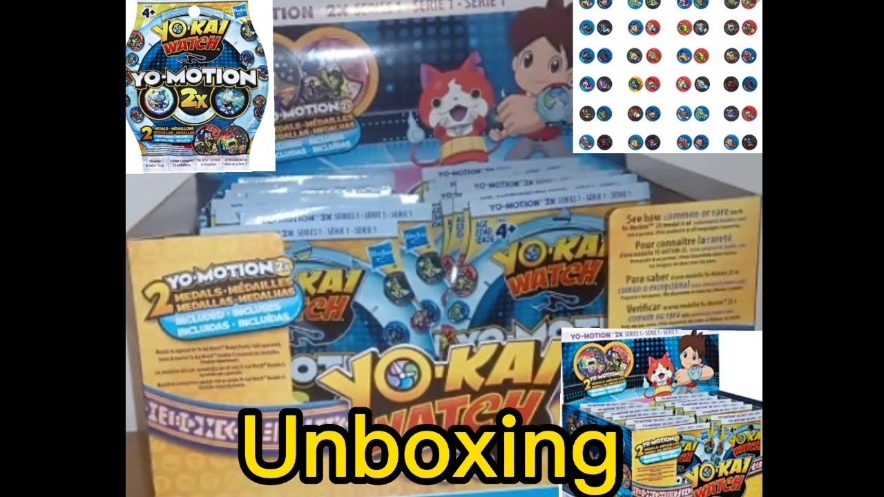 Yo-kai watch unboxing de caga de 24 sobres de medallas modelo U yo ...