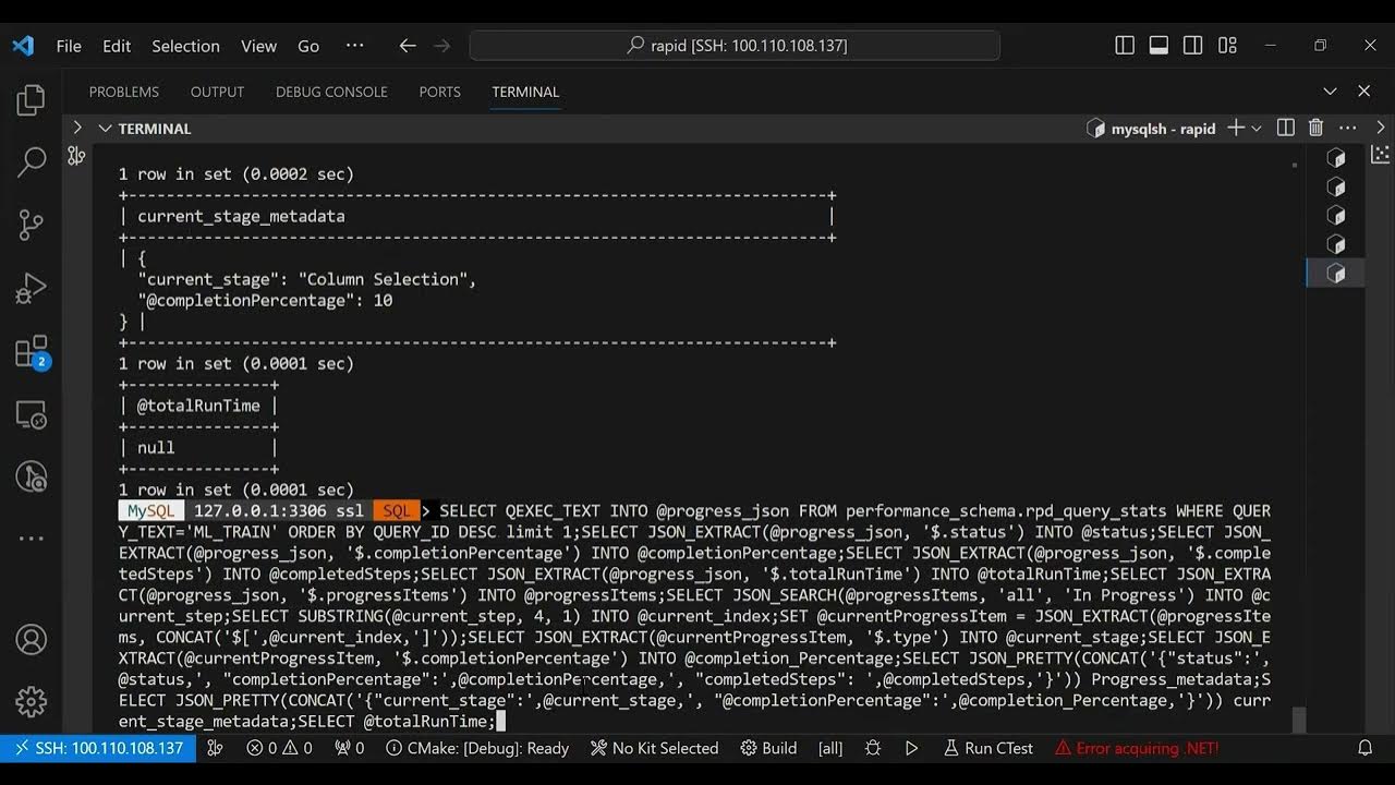 Demo: Progress Tracking of Machine Learning tasks with MySQL HeatWave AutoML - YouTube