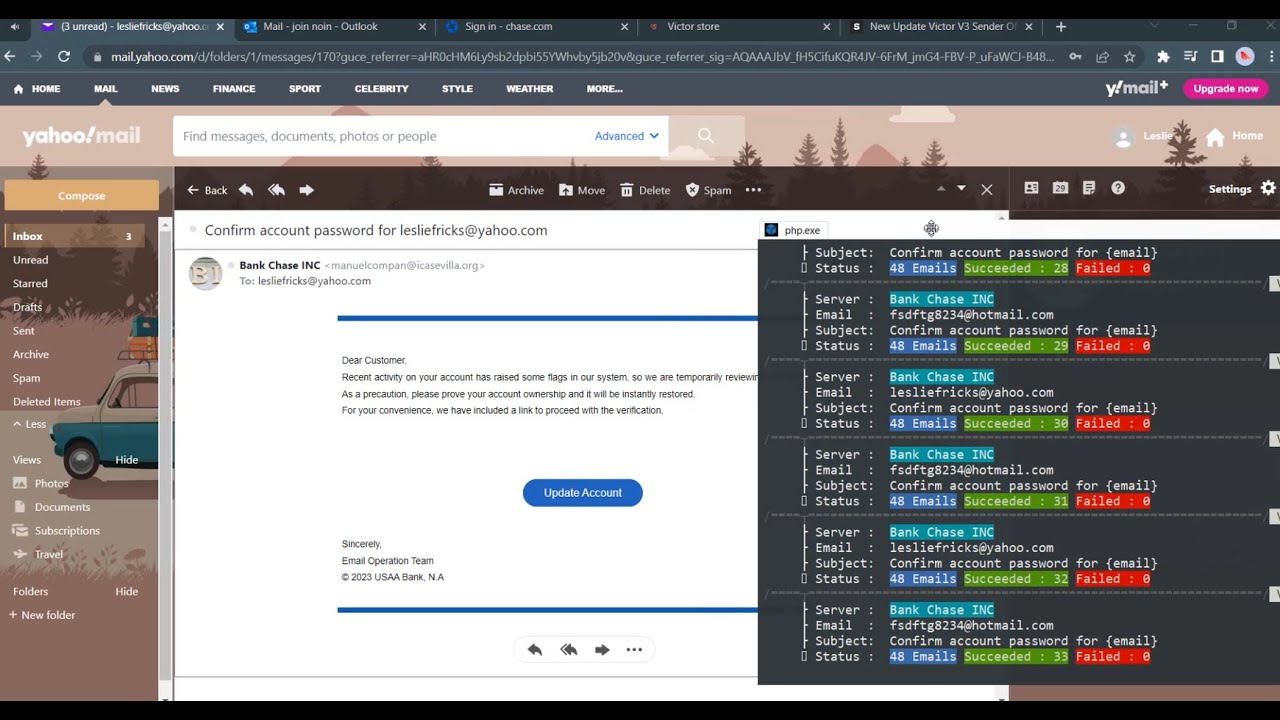 Hit inbox Full setup Victor Sender V3 Chase Bank ! 2023 - YouTube