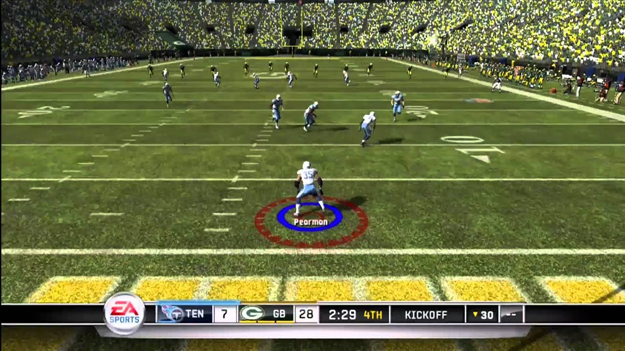 Madden 11 gameplay Titans at Packers Quarter 4 - YouTube