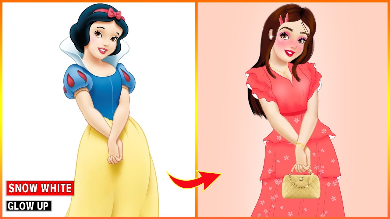 Snow White Transformation Intro Cute Girl || Cartoon Glow Up || @Mix ...