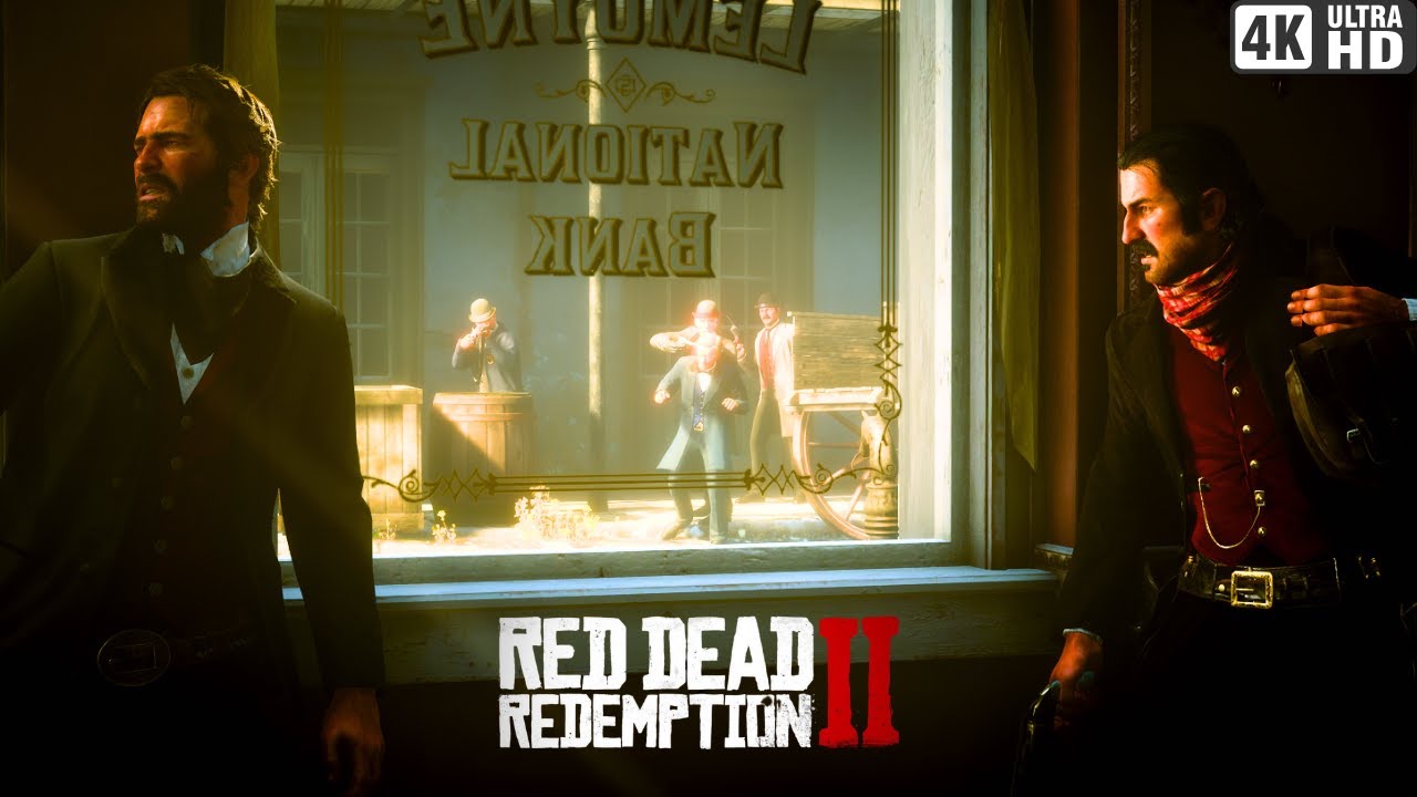 RED DEAD REDEMPTION 2 - Bank Robbery - 4K - YouTube