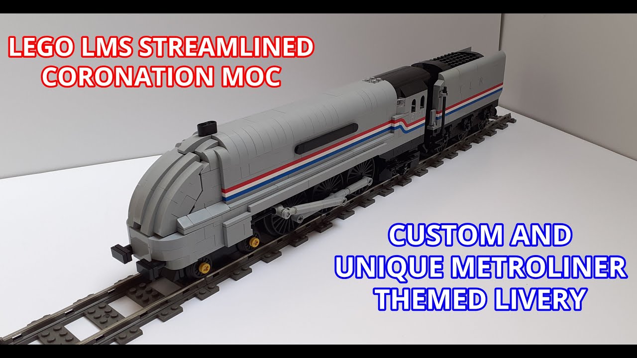 Lego LMS streamlined coronation in metroliner livery MOC showcase - YouTube