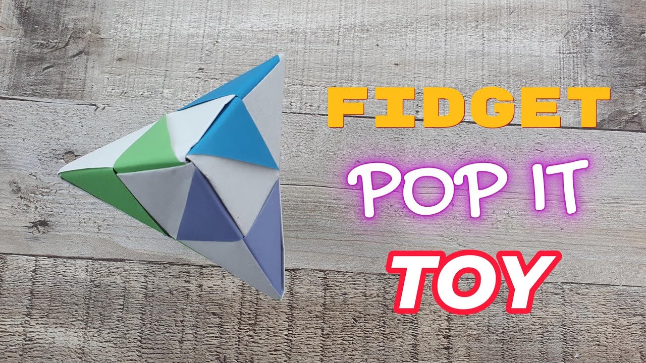 Origami paper pop it anti stress fidget toy with Ski - YouTube
