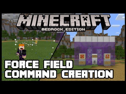 MINECRAFT BEDROCK || FORCE FIELD || MCPE COMMAND CREATION - YouTube