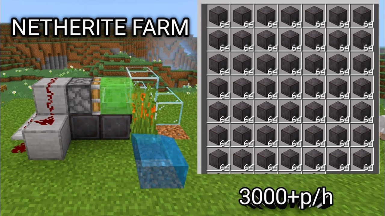 Minecraft Netherite Farm Tutorial in Minecraft Bedrock 1.21.92[PC/PS5 ...