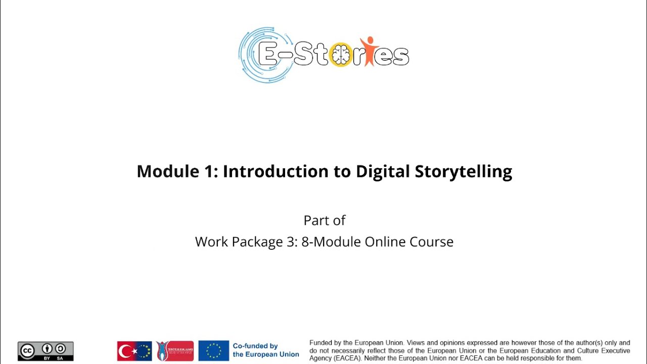 Module 1 Introduction to Digital Storytelling - YouTube