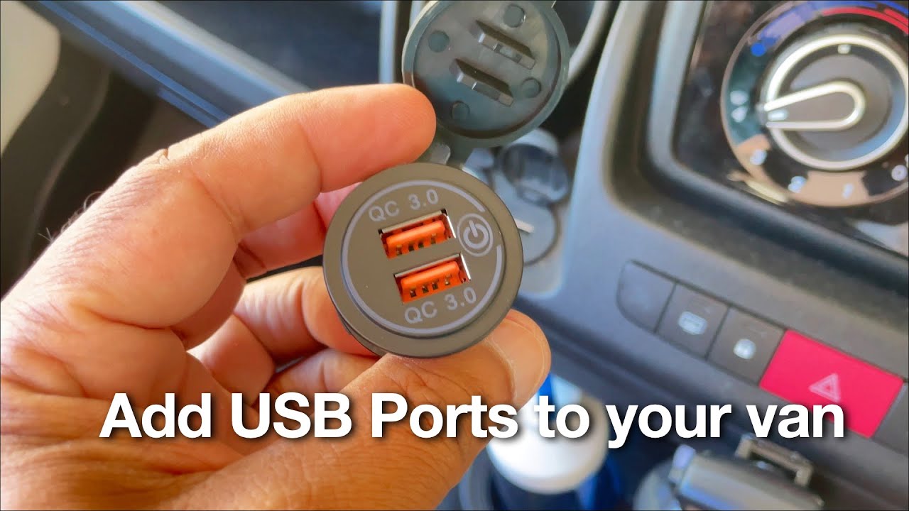 Motorhome USB Quick Charge ports DIY install - YouTube