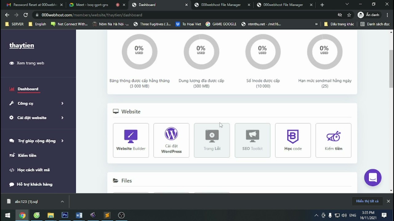 Hướng dẫn cách upload file lên trang 000webhost com - YouTube