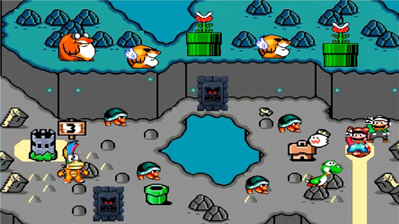 Super Mario World 2021 HD: World 3: Echo Cave - YouTube