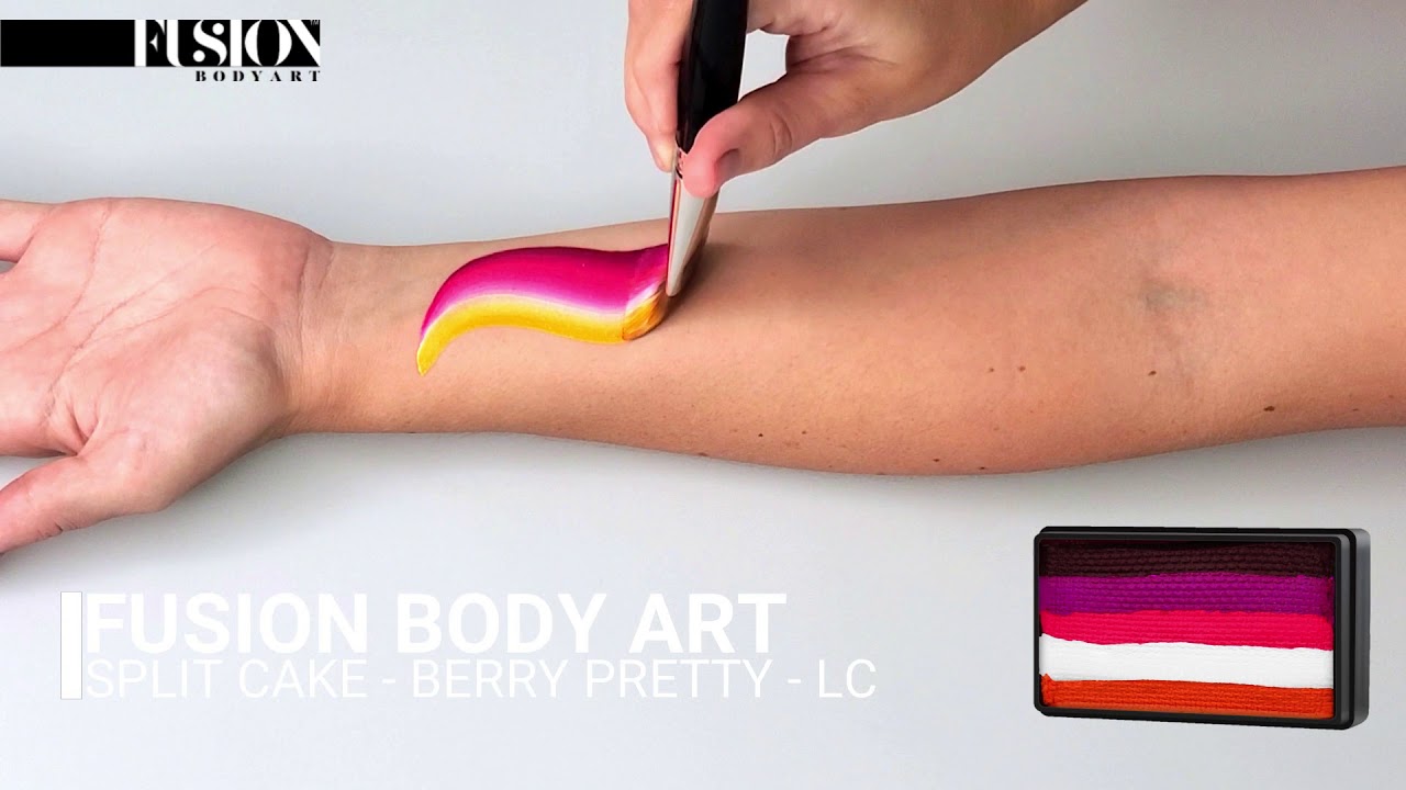 Fusion Body Art Split Cake Swatch | Leanne's Berry Pretty - YouTube