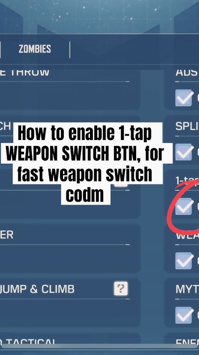 How to enable 1-tap WEAPON SWITCH BTN, for fast weapon switch codm - YouTube
