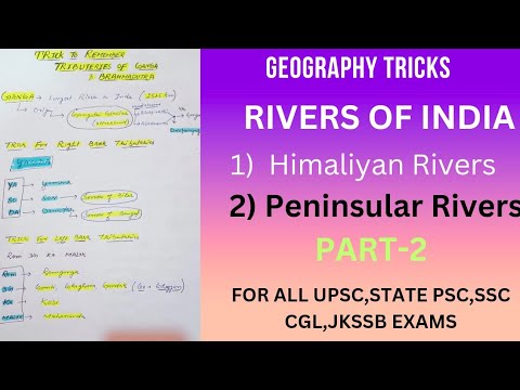 Rivers in India | Part 2 | Best Geography Tricks | For SSC CGL, JKSSB,JKPSC | Smart Study ...