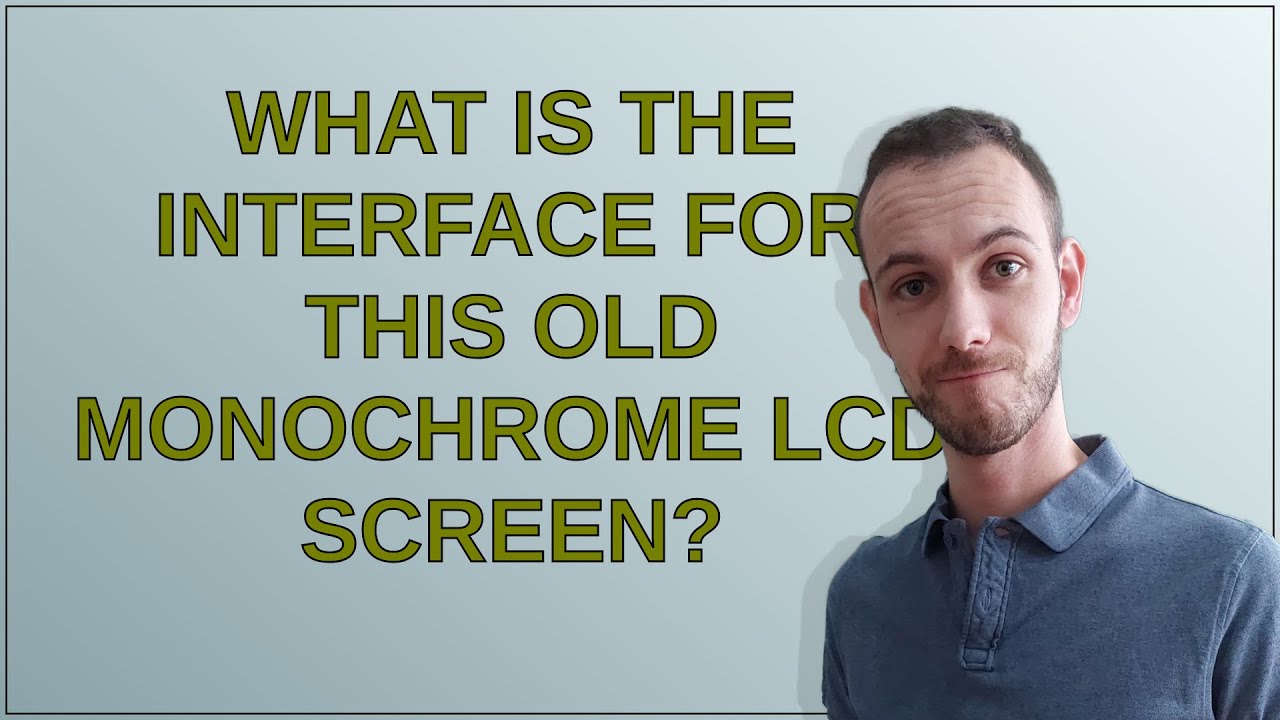 Retrocomputing: What is the interface for this old monochrome LCD ...