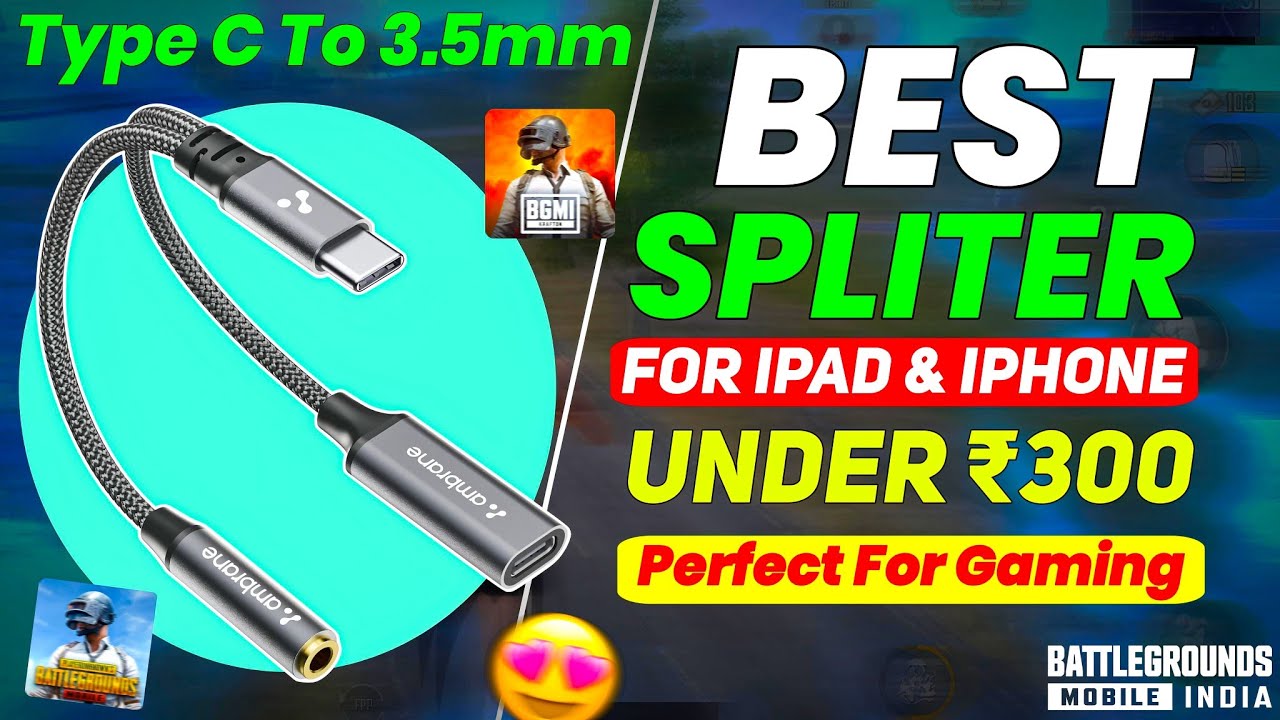 Best Type-C to 3.5mm Splitter for iPad/iPhone 🎧 | Gaming Splitter Under ...