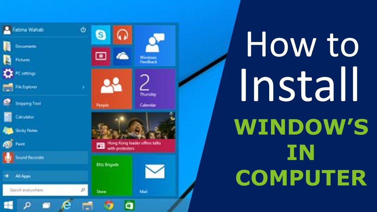 How to install Windows in pc - YouTube