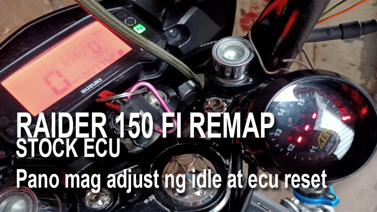 Raider 150 Fi ECU expert stock REMAP + paano mag adjust ng idle at ecu ...