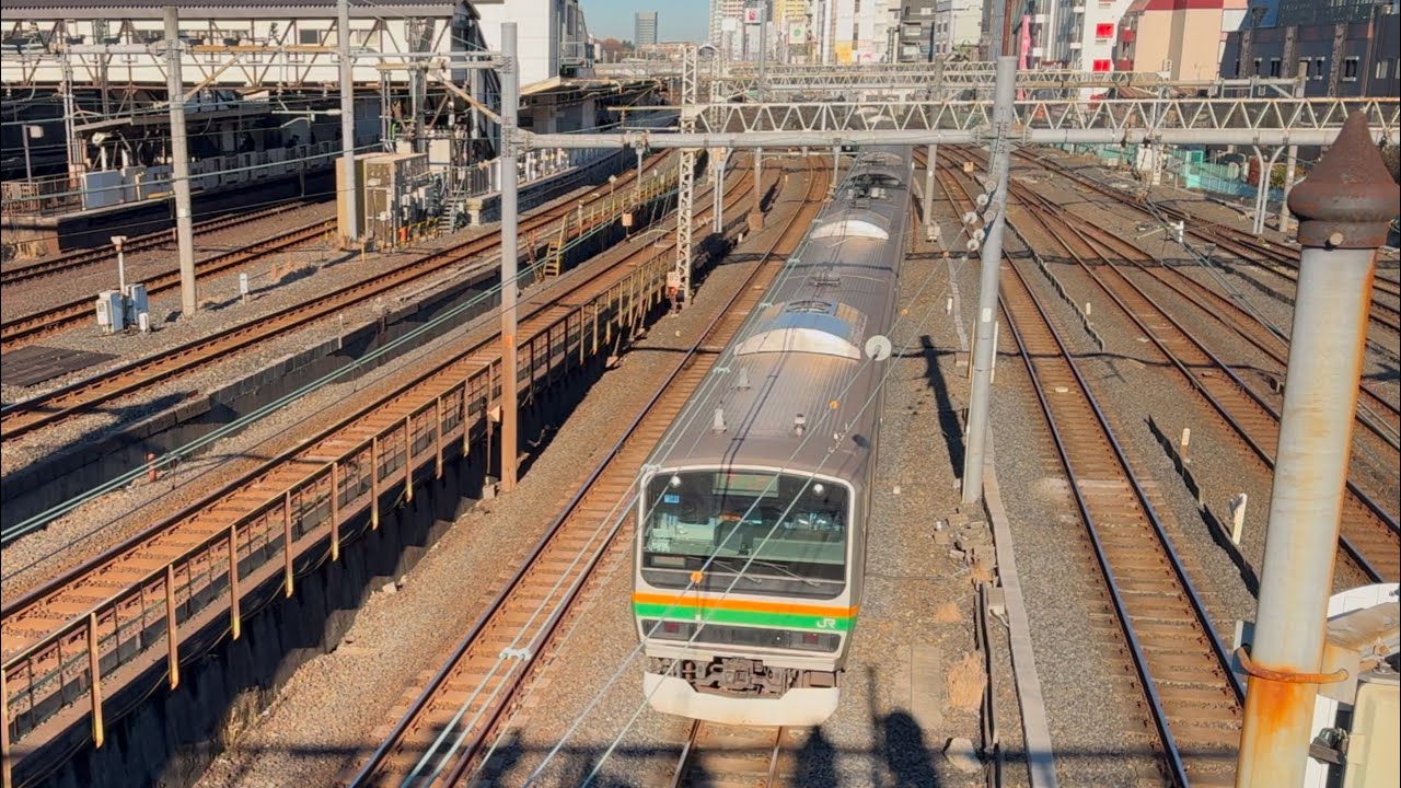 E231系1000番台U585編成 尾久〜上野通過 - YouTube
