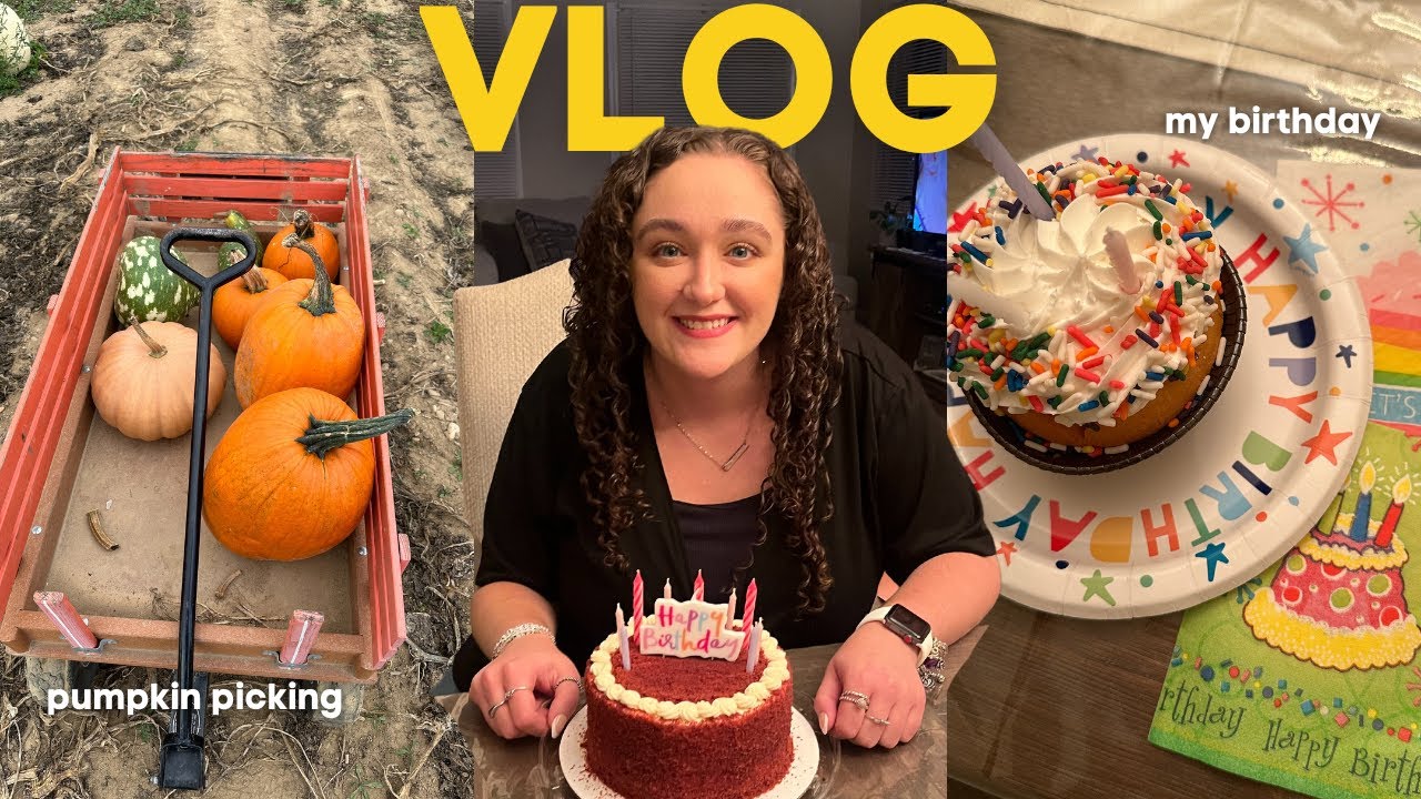 spend a week with me 🎂⚾️🎃 [my birthday, pumpkin picking, haul, grwm ...