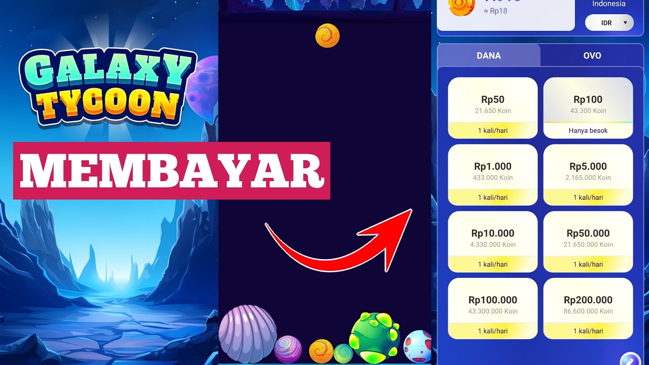 GALAXY TYCOON GAME PENGHASIL UANG 2024 TERBUKTI MEMBAYAR SALDO DANA ...