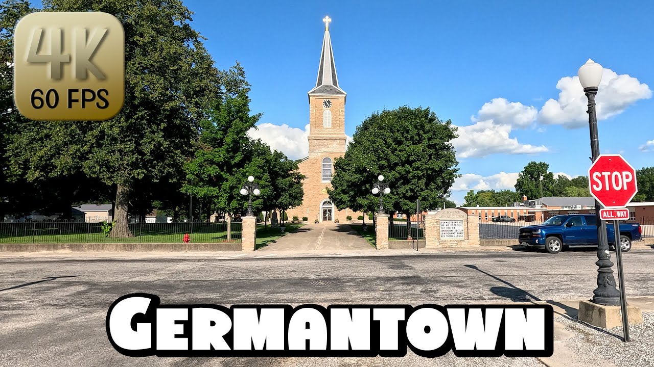 Driving Around Small Town Germantown, Illinois in 4k Video - YouTube