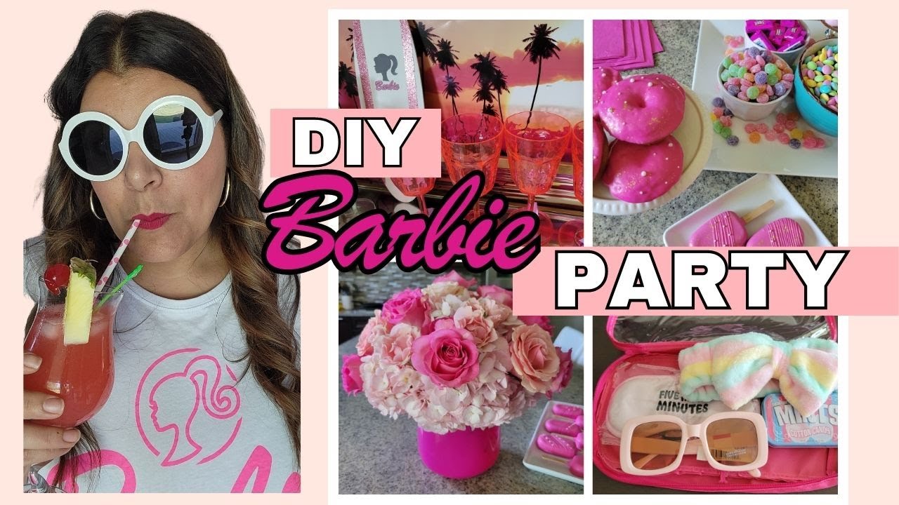 Perfect Barbie Themed Girls Night! | Barbie Party DIYs - YouTube