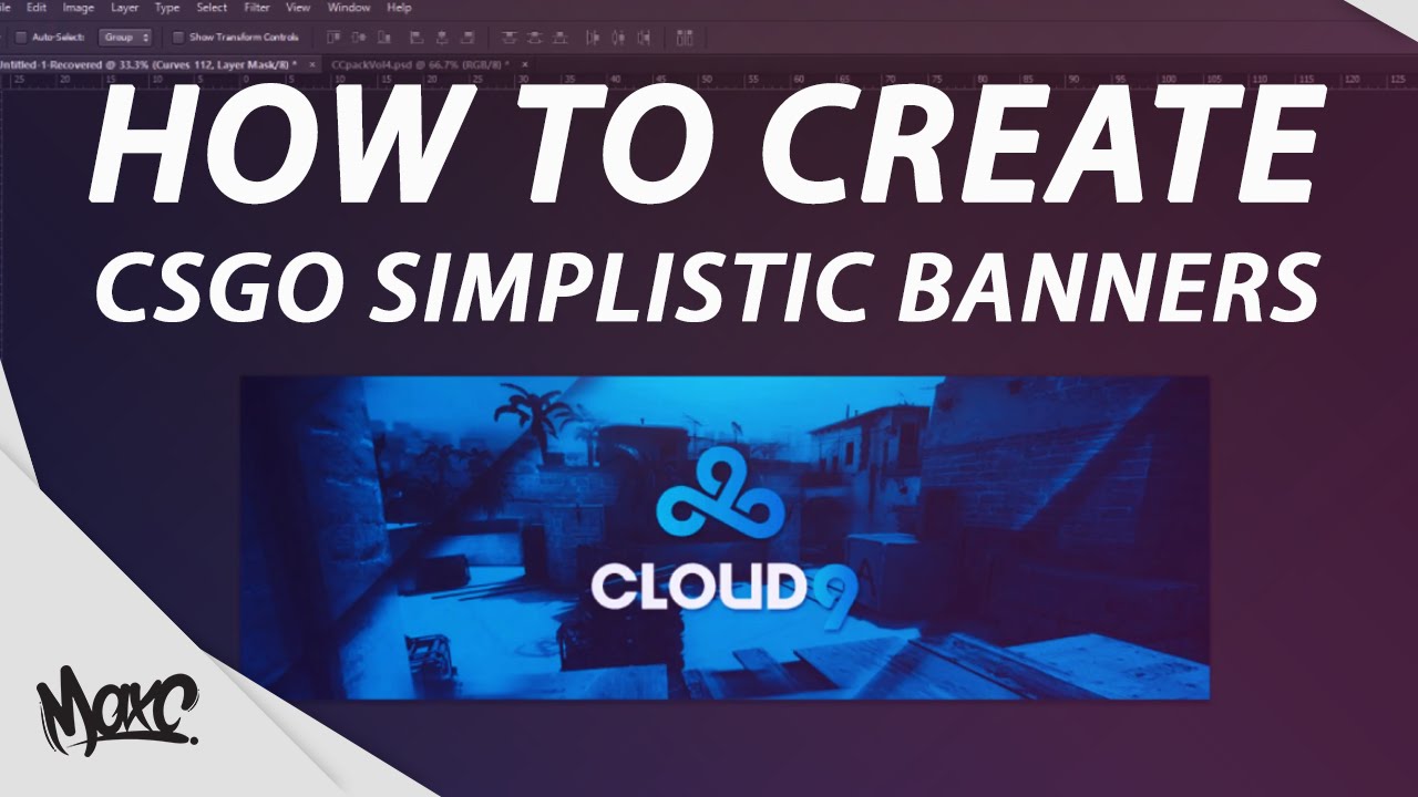 Photoshop Tutorial: Creating a Simplistic Banner Design - YouTube