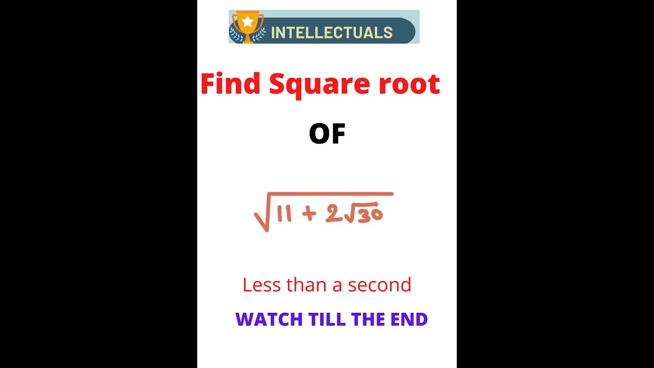 Find Square Root Of Irrational Numbers Orally YouTube Find Square Root Of Irrational Numbers Orally YouTube