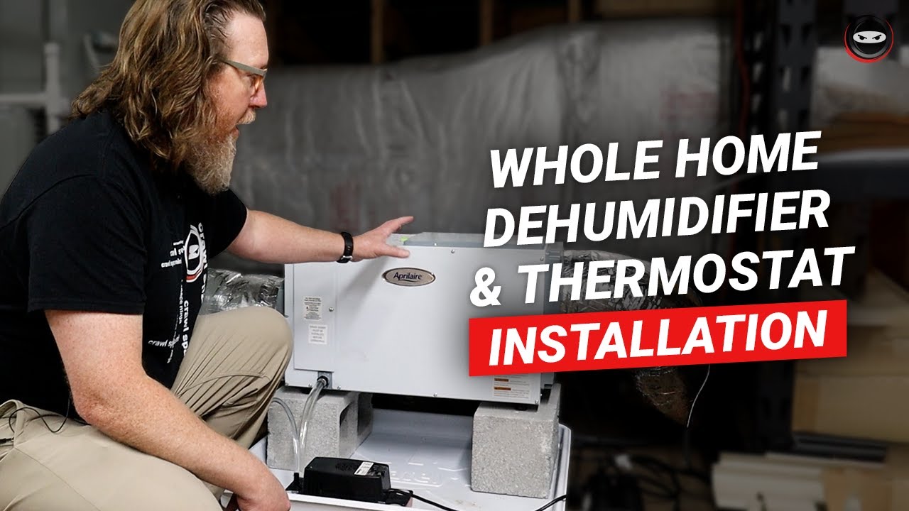 Aprilaire Whole Home Dehumidifier Install with New S86 Wifi Thermostat ...