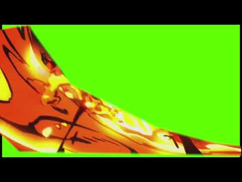 Rengoku slicing thing up green screen