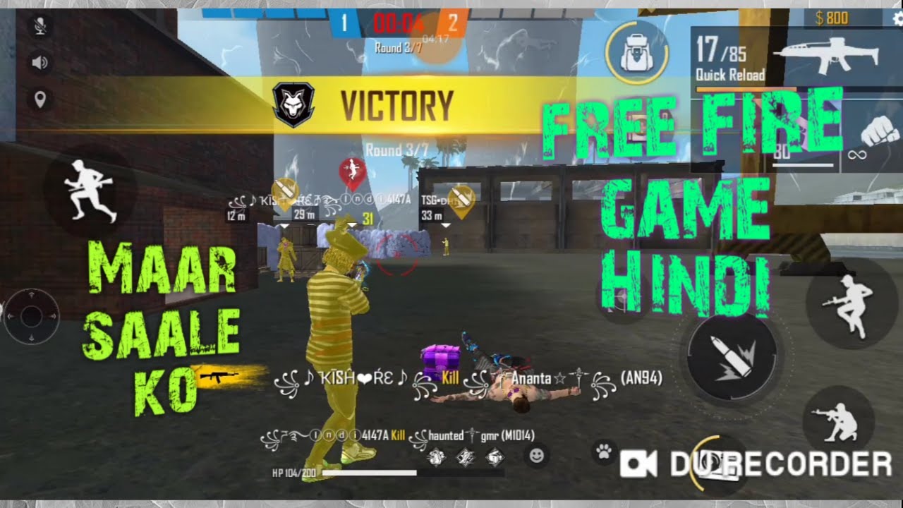 free fire gameplay in hindi / फ्री फायर गेमप्ले हिंदी में - YouTube