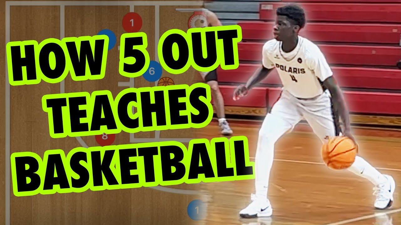 How To Teach Team Basketball With The 5 Out Offense - YouTube