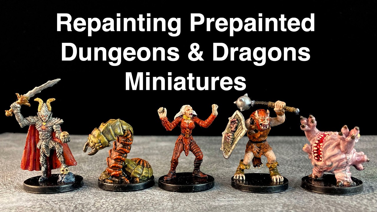 Repainting Prepainted Dungeons and Dragons Miniatures - YouTube