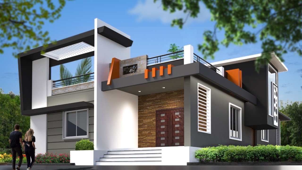 Front Elevation Rendering in Photoshop | Post-Production | House Design ...