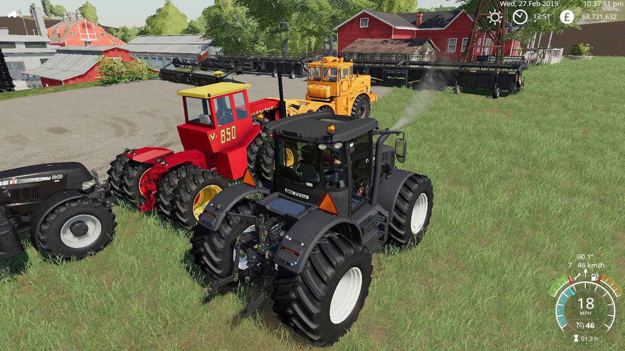 farm sim 19 -trying out the vehicle control addon +got some awsome ...