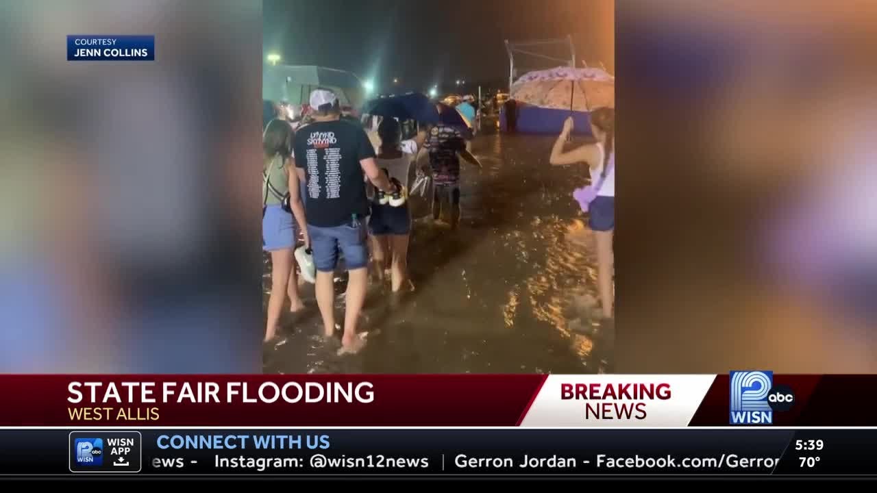 Flash flooding at Wisconsin State Fair - YouTube