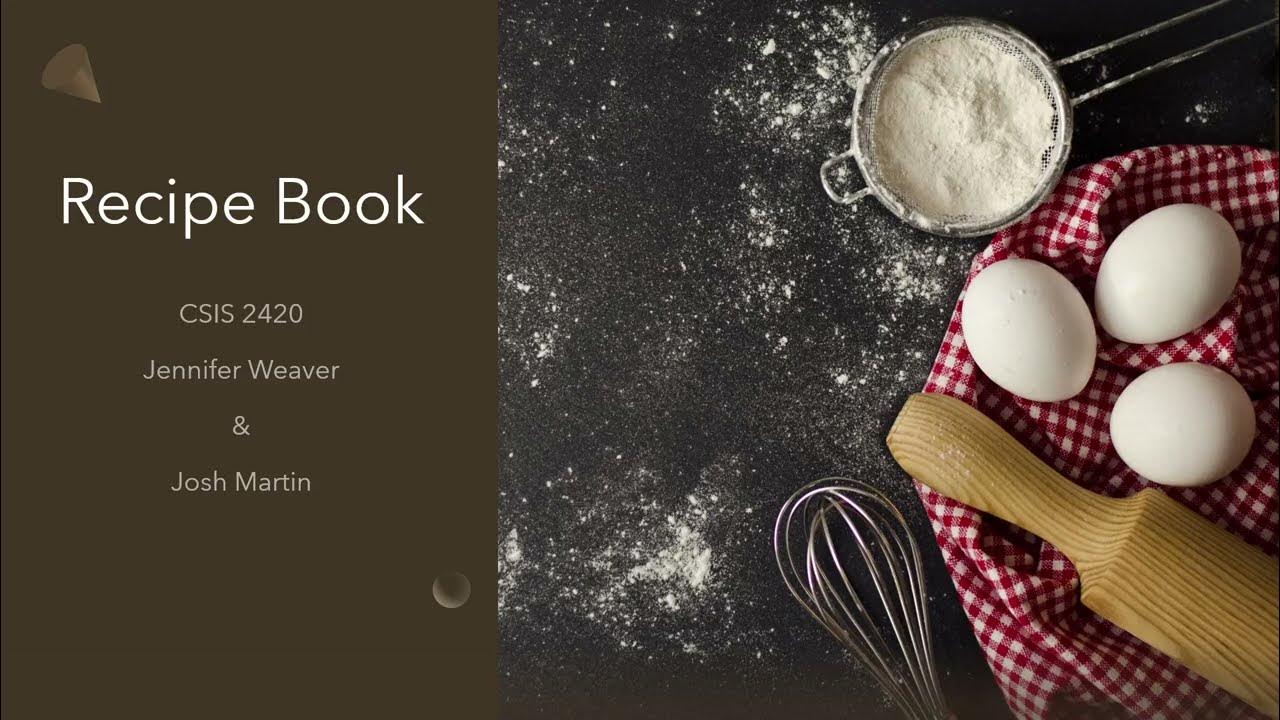 Recipe Book Program (CSIS 2420: Algorithms and Data Structures - Team Assignment) - YouTube