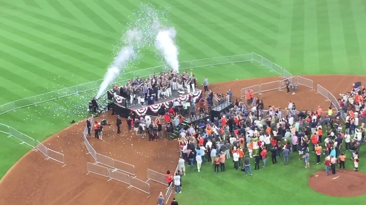 ALCS Trophy Presentation - Astros 4 Yankees 0 - 10/21/17 - YouTube