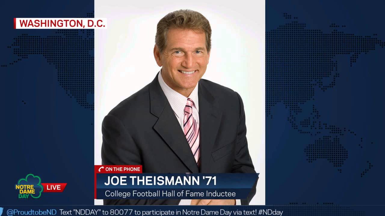 Joe Theismann - Notre Dame Day 2015 - YouTube