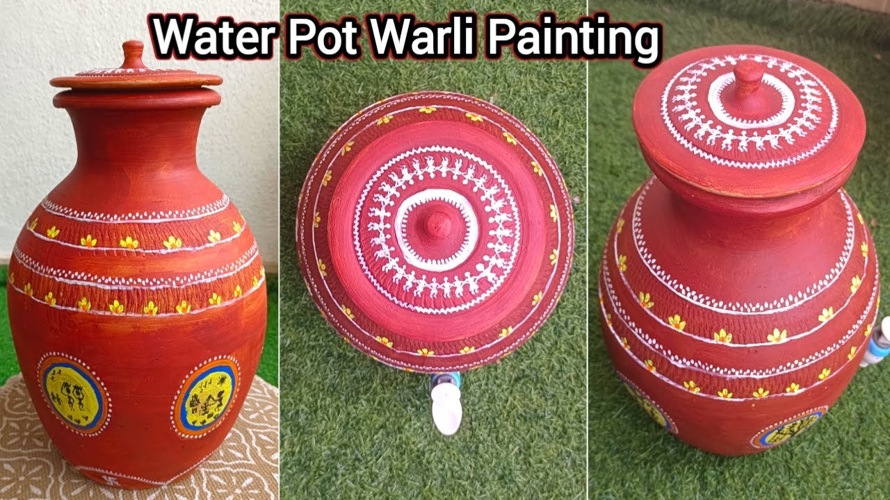 Warli Art For Kids On Pots