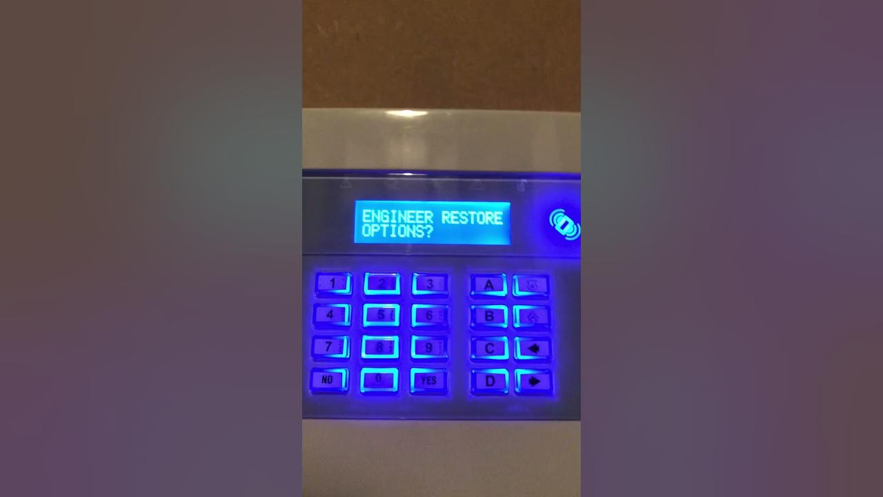Pyronix engineer restore options. - YouTube