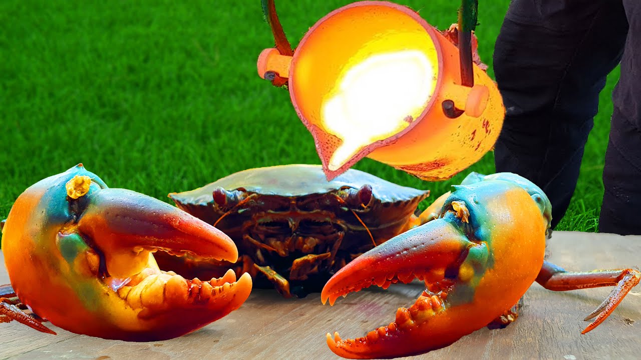 Experiment: Lava vs Monster Crab - YouTube
