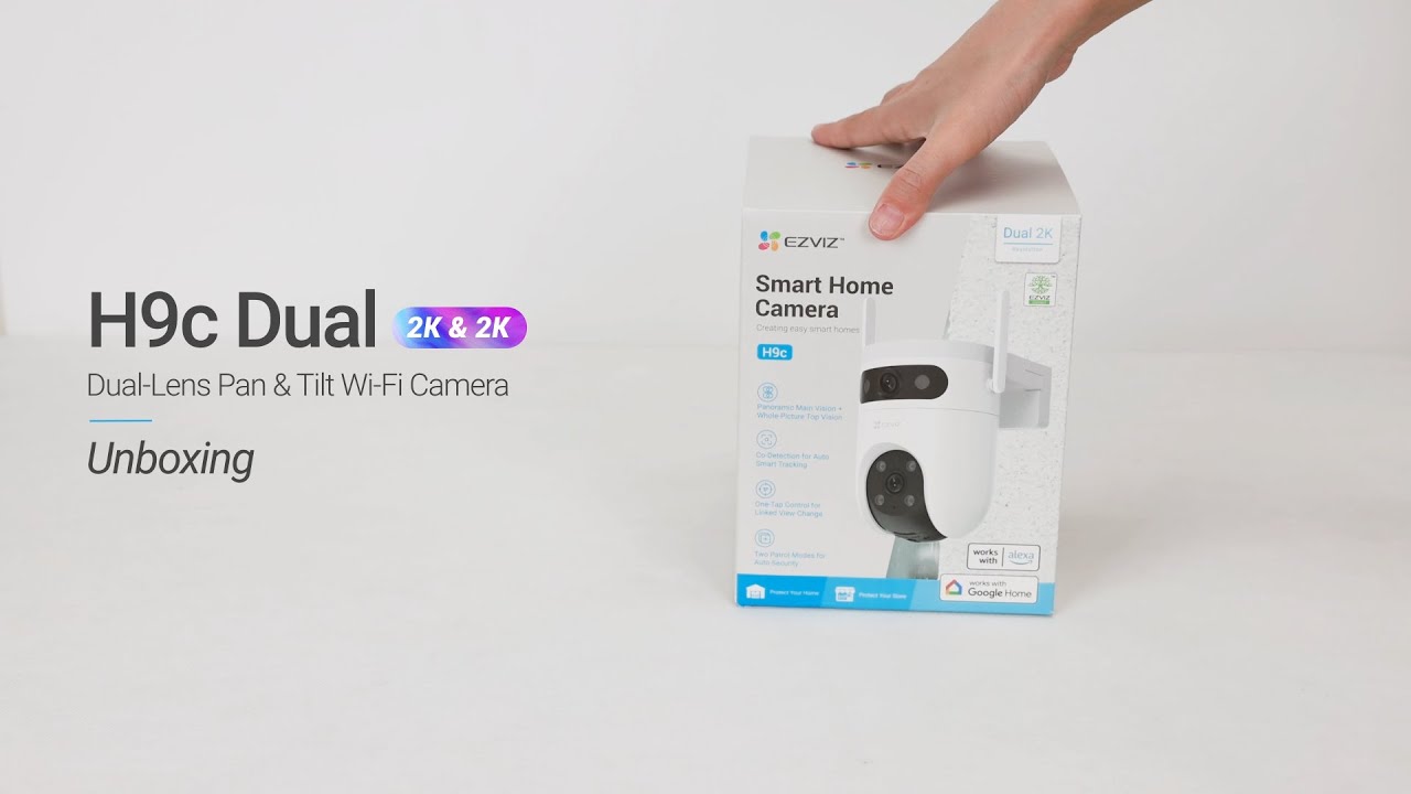 EZVIZ H9c Dual 2K Unboxing - Dual-Lens Pan & Tilt Wi-Fi Camera - YouTube
