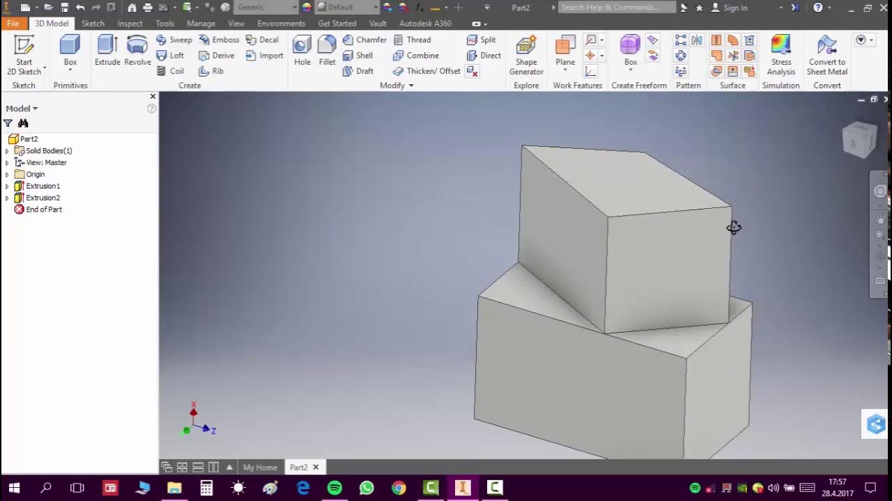 AutoDesk Inventor | Project Geometry Özelliği - YouTube