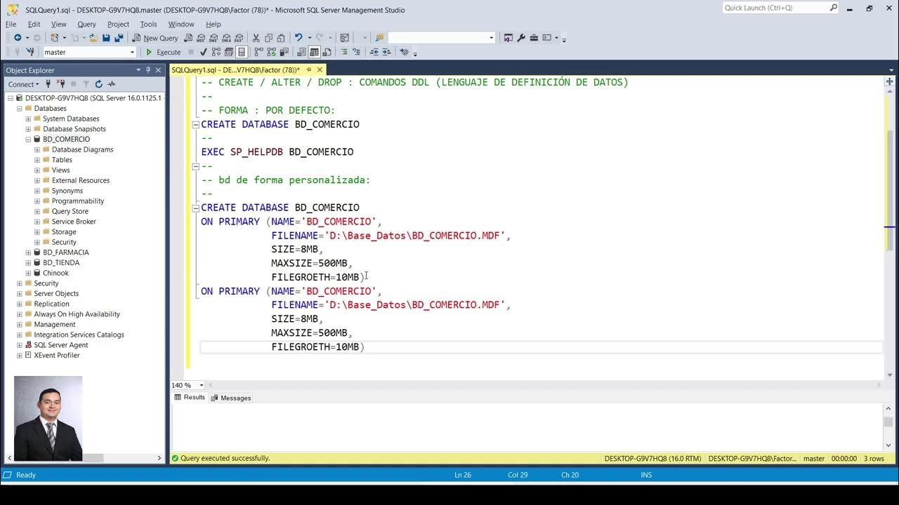 Curso Base de Datos con SQL Server video3 - Modelo físico de datos parte 2 - YouTube