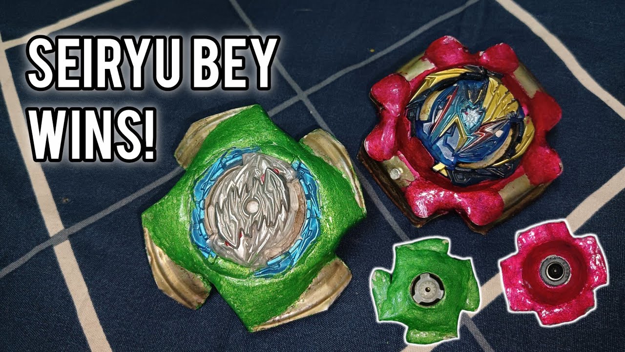 Handmade Seiryu Beyblade vs 'Rubber Sharp' bearing tip - YouTube